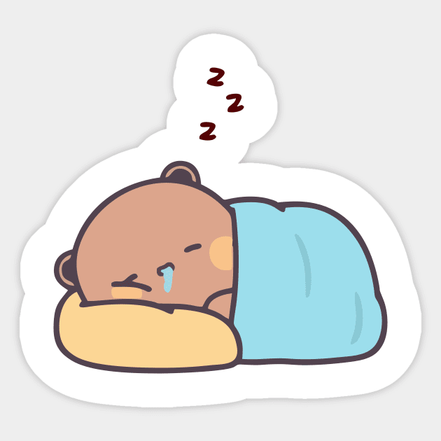 Pentol Sleep Cute Bubududu Panda Emote - Cute Animals - Sticker | TeePublic