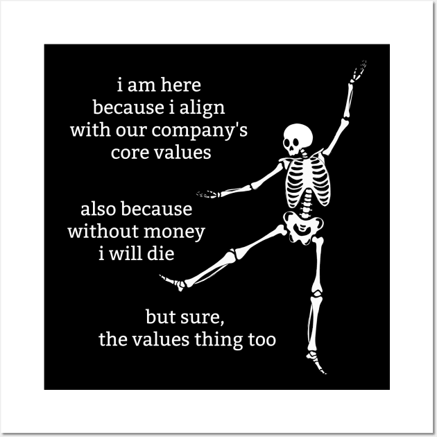 Sassy Skeletons: "Company Values" - Skeleton - Posters and Art Prints ...