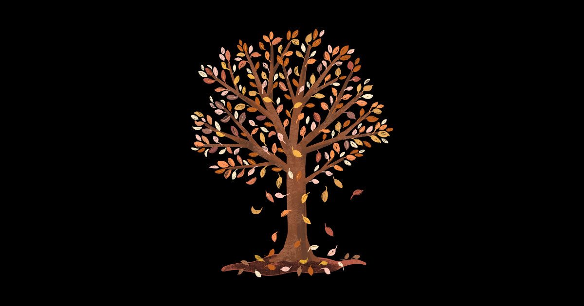 Fall Tree - Tree - Sticker | TeePublic