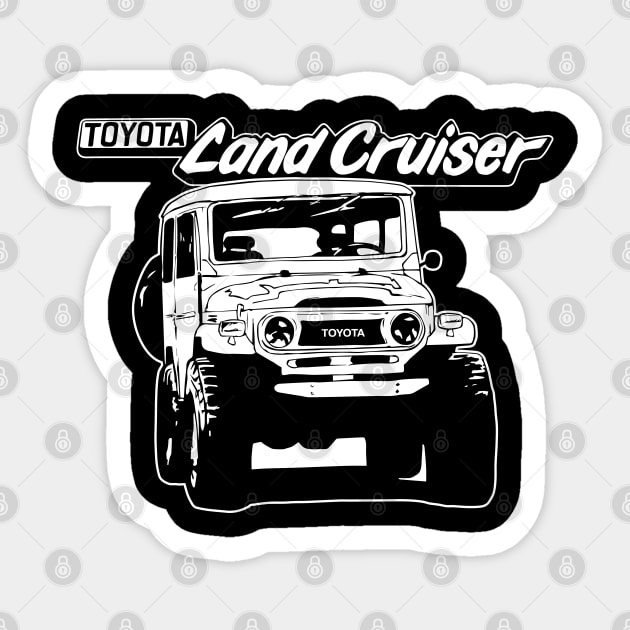FJ40 with Toyota Landcruiser Badge - Toyota Fj40 Landcruiser - Sticker ...