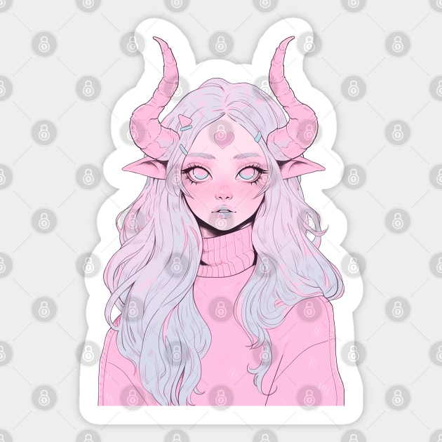 Pink Demon - Pink Demon - Sticker | TeePublic