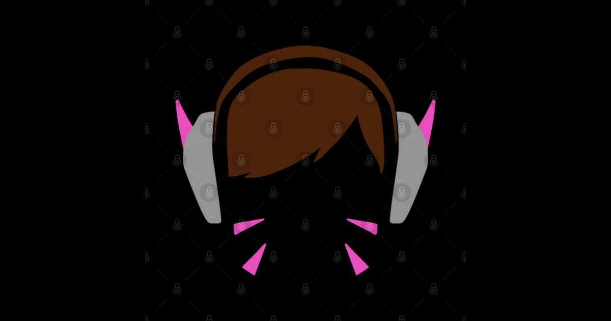 Dva Headphones Outline - Dva - Pin | TeePublic