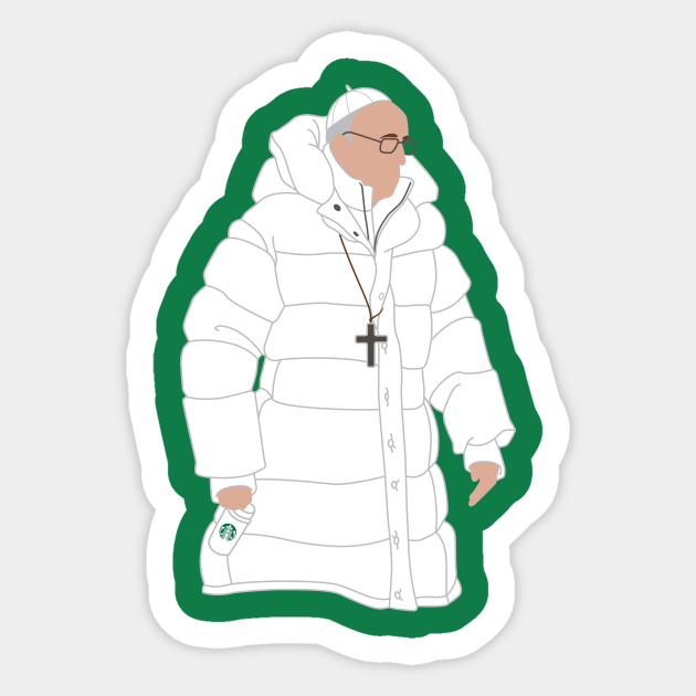The Pope in Puffy White Jacket and Grande - The Pope In Puffy White ...