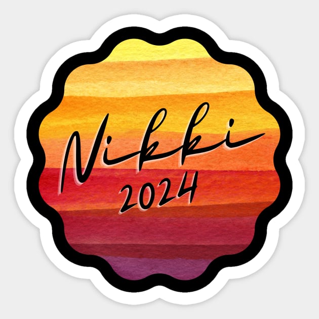 Nikki Haley 2024 (desert) - Pins - Sticker | TeePublic