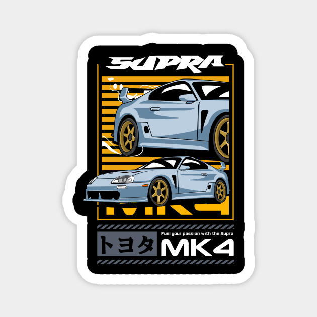 Supra MK4 Automotive Art - Supra Mk4 - Magnet | TeePublic
