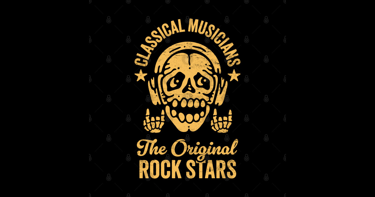 Classical Musicians: The Original Rockstars - Skeleton with Headphones ...