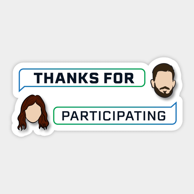 TFP Alt. Logo - Thanks For Participating - Sticker | TeePublic