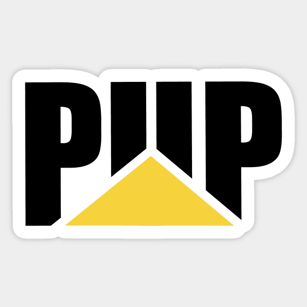 PUP - yellow triangle pocket logo - Lgbtq - Sticker | TeePublic
