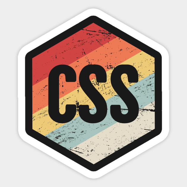 Retro CSS Icon - Css - Sticker | TeePublic