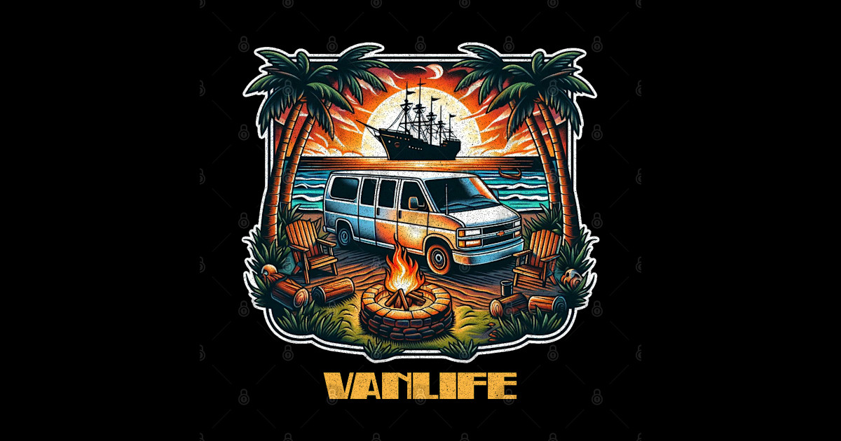 Chevy express vanlife - Camper Van - Sticker | TeePublic