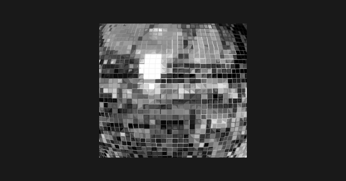 Silver Mirrored Disco Ball Pattern - Disco Ball Pattern - T-Shirt ...