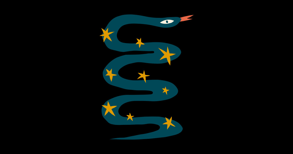 Peace Snake With Stars - Snake - Sticker | TeePublic