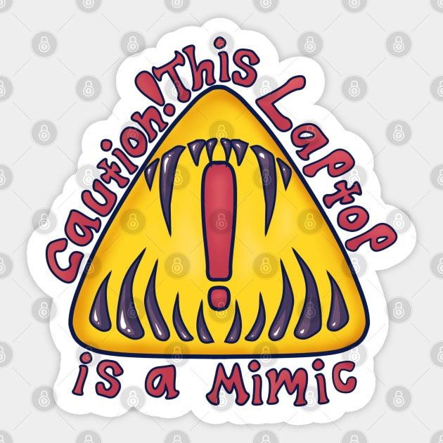 Laptop Mimic Label - Dnd - Sticker | TeePublic