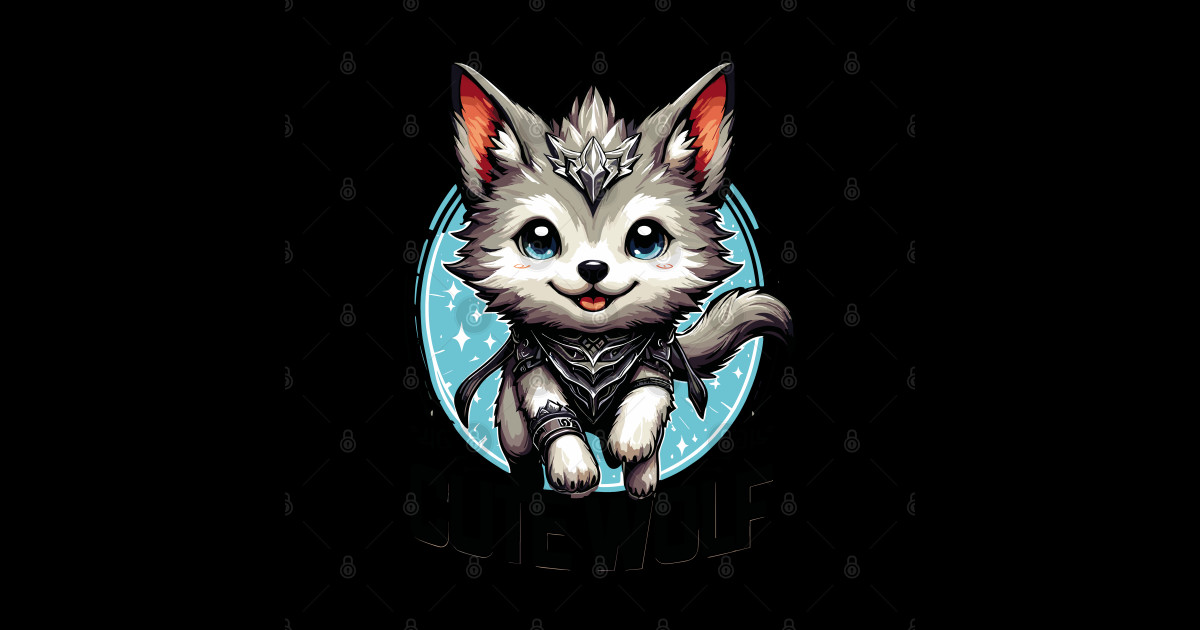 Cute Baby Wolf - Wolf - Sticker | TeePublic