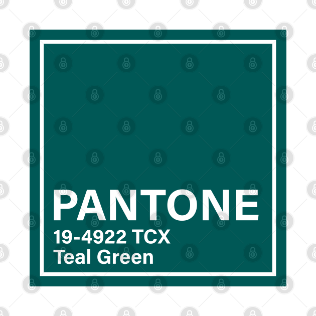 pantone 19-4922 TCX Teal Green - Pantone Color - T-Shirt | TeePublic