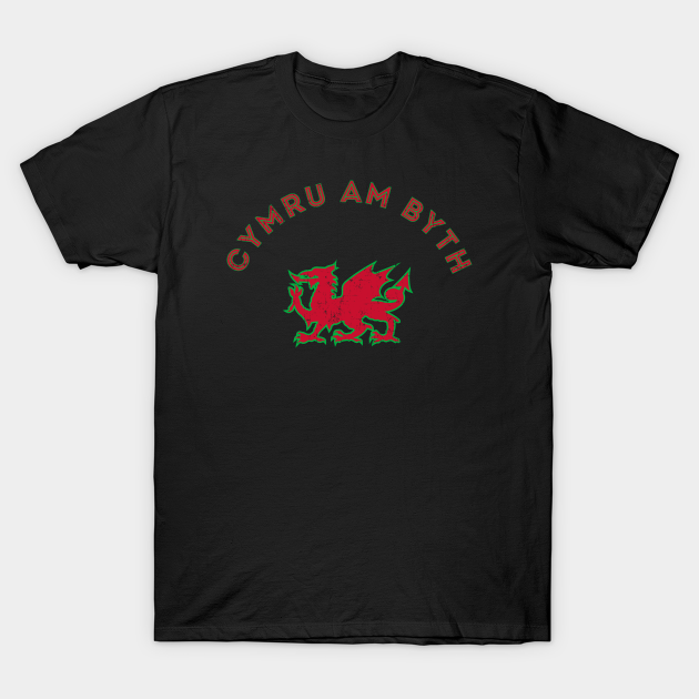Dragon of Wales UK - Cymru Am Byth seal - symbol - logo emblem retro ...
