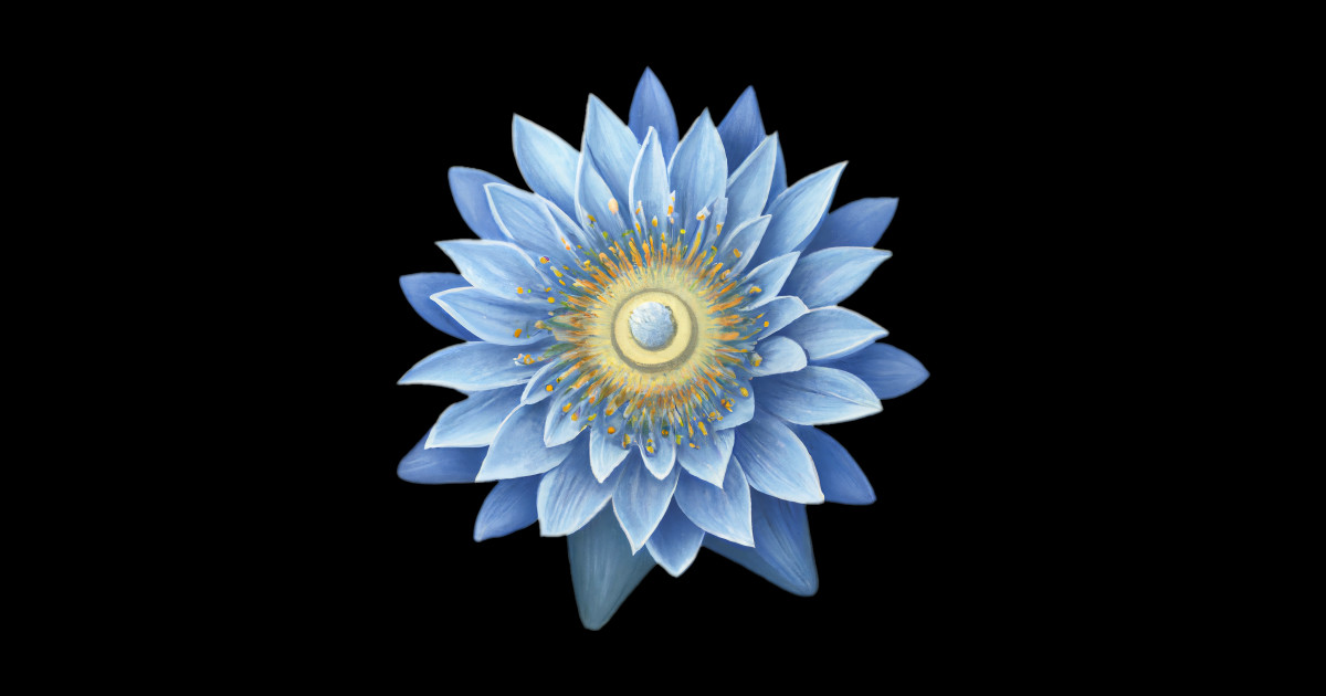 Blue Lotus I - Lotus Flower - Sticker | TeePublic