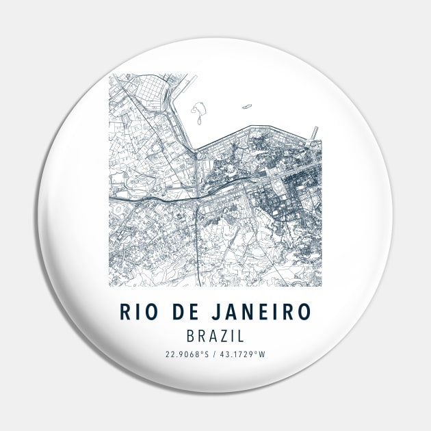 rio de janeiro simple map - Maps - Pin | TeePublic