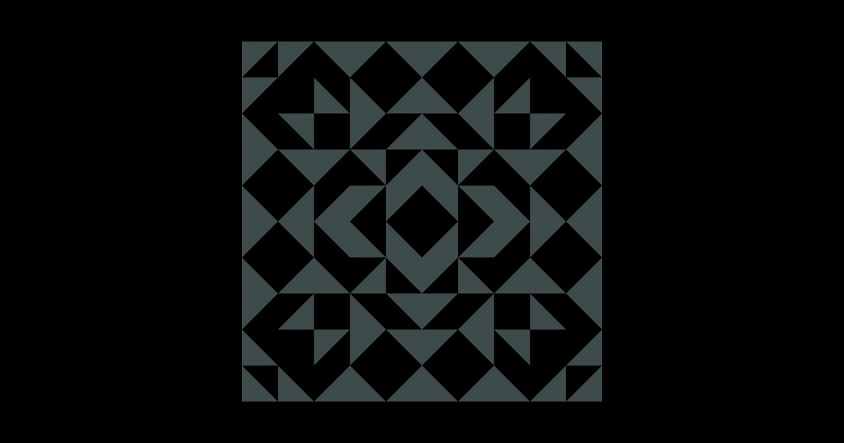 Modern Geometric Quilt Block in Black - Modern Geometric Quilt Block In ...