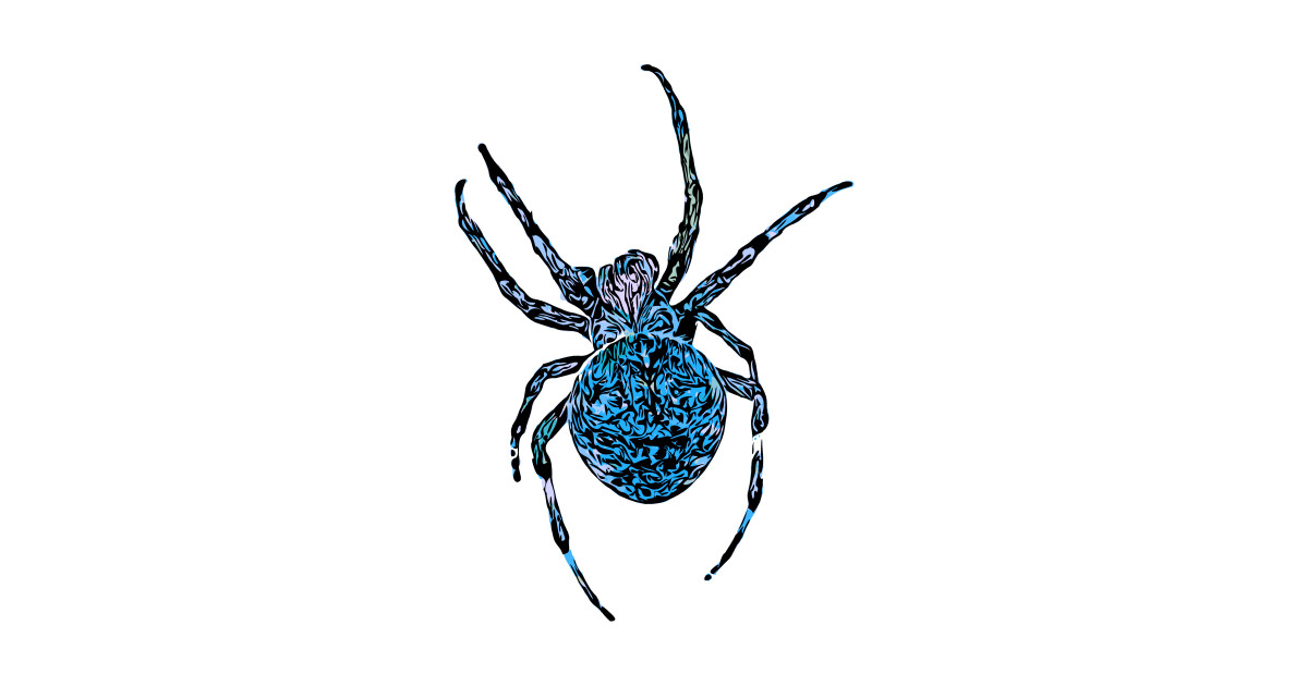 Blue Spider Fierce Orb-Weaver - Blue Spider - T-Shirt | TeePublic