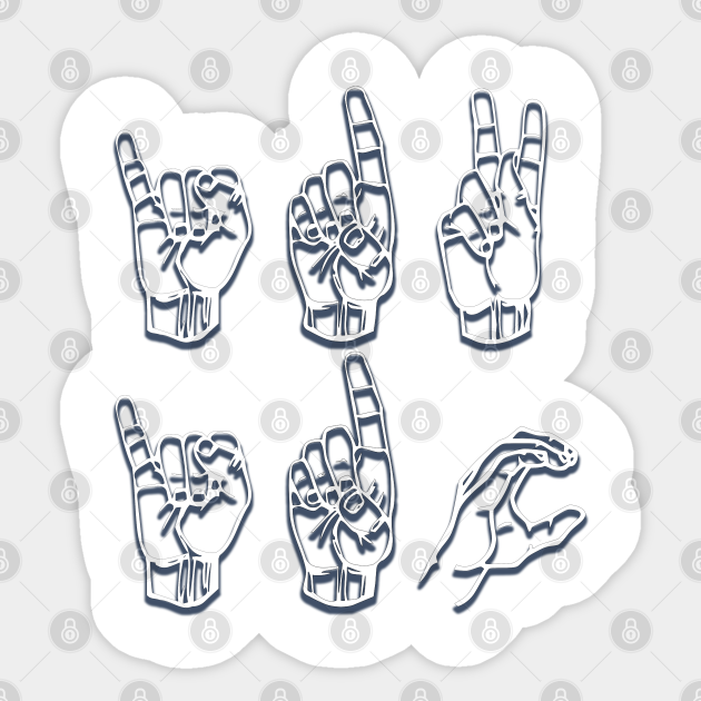 IDK and IDC - American Sign Language - Idk Idc - Sticker | TeePublic