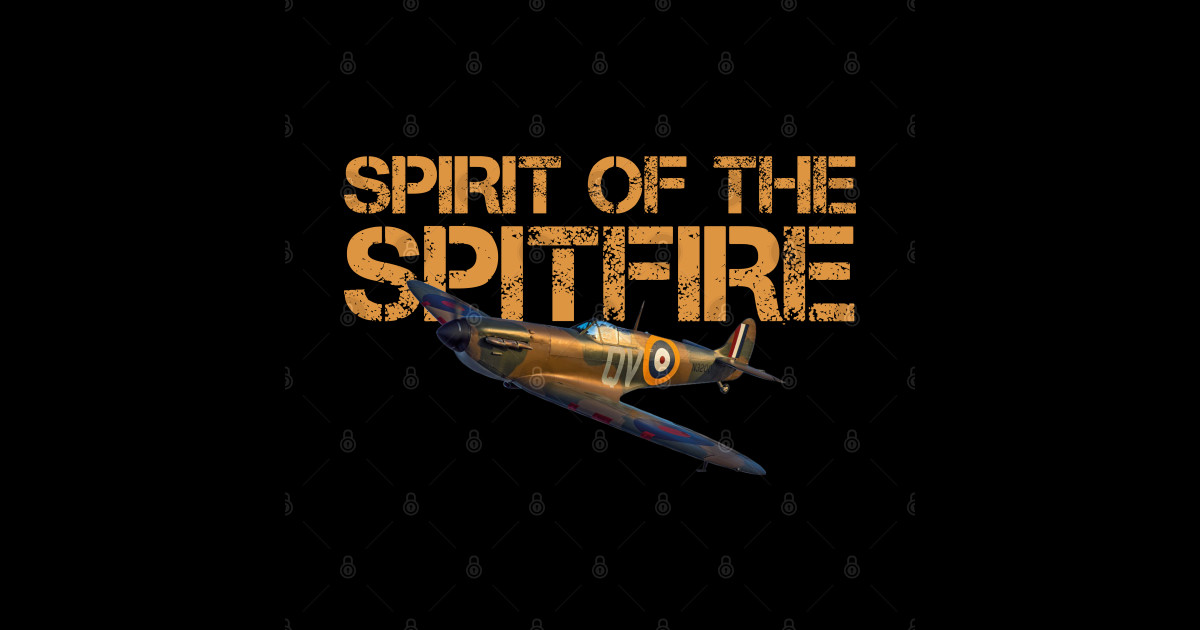 Vintage spirit of the Spitfire, RAF fighter - Spitfire - Sticker ...