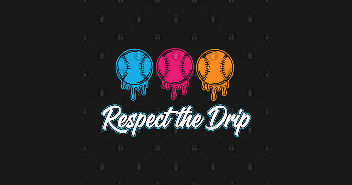 Baseball Drip Ice Cream Drip Respect The Drip Youth Boys - Baseball ...