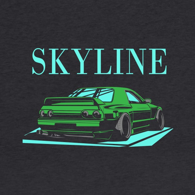 R32 skyline GTR Godzilla jdm poster - Car - Hoodie | TeePublic