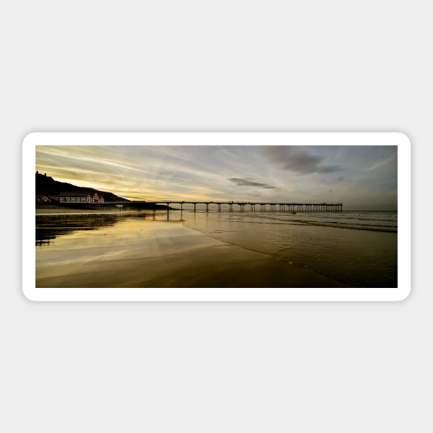 Saltburn Pier - Saltburn - Sticker | TeePublic