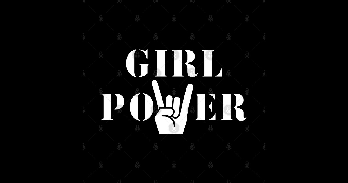 Girl Power Rock N Roll Design - Girl - T-Shirt | TeePublic