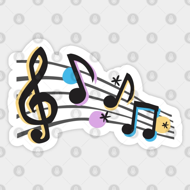 Music Notes - Music Aesthetic - Sticker | TeePublic