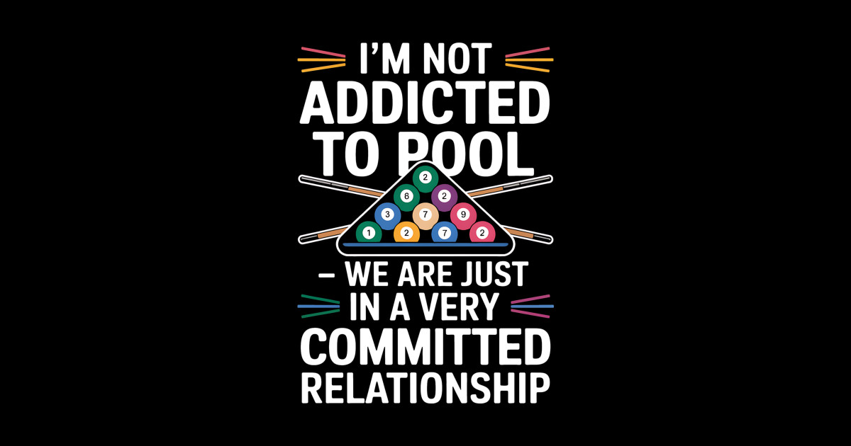 Pool Player Gift For Men Cool Addicted To Billiards - Pool Player Gift ...