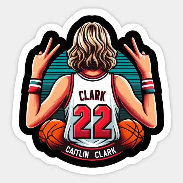 Caitlin Clark Retro - Caitlin Clark - Sticker | TeePublic