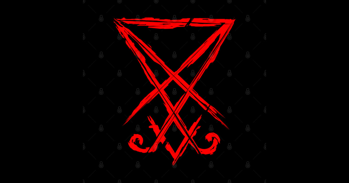 Lucifer Sigil – Blood Red Occult Symbol - Lucifer Sigil - Posters and ...