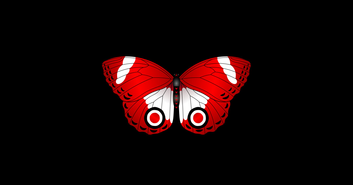 Red Butterfly - Red Butterfly Image - Sticker | TeePublic