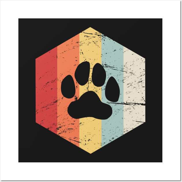 Retro Vintage Furry Paw Print - Furry - Posters and Art Prints | TeePublic