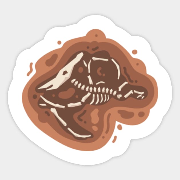 dinosaur fossils - Dinosaur - Sticker | TeePublic