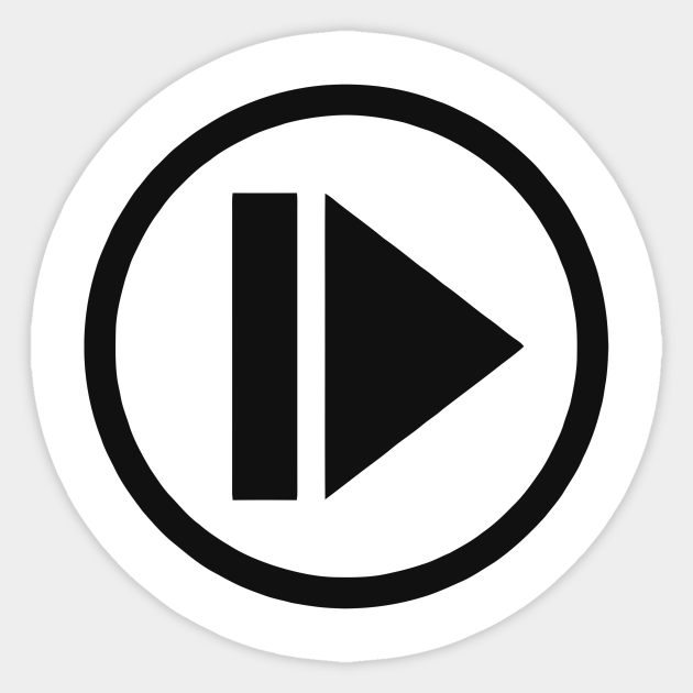 Music Play Symbol - Music Play Symbol - Sticker | TeePublic