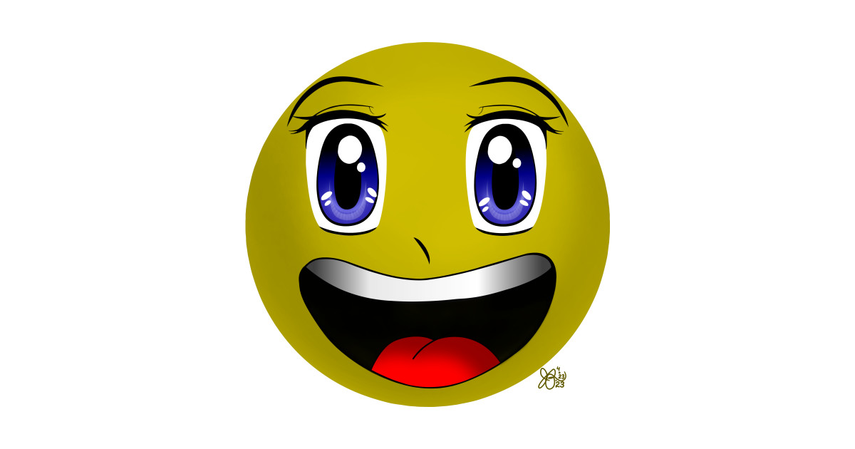 Anime Smiley - Honest Emojis - Anime And Manga - T-Shirt | TeePublic
