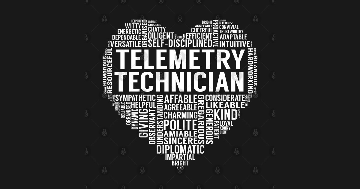 Telemetry Technician Heart - Telemetry Technician - Sticker | TeePublic