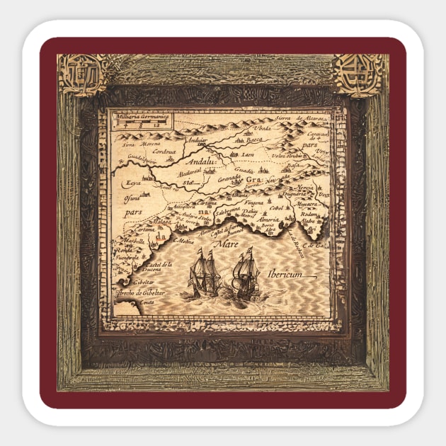 Vintage maps - Vintage Maps - Sticker | TeePublic