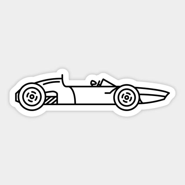 World Champ Car 1962 BRM P51 Hill - Car - Sticker | TeePublic