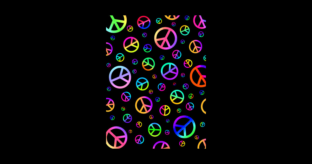 COLORFUL Retro Peace Sign - Retro Peace Sign - Sticker | TeePublic