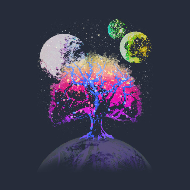 Space Tree of Life - Space - T-Shirt | TeePublic