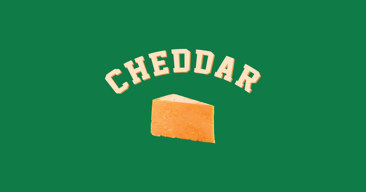Cheddar funny college team cheese block logo - Cheddar - Posters and ...