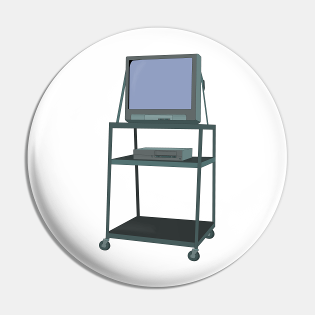 TV and VCR cart Classroom 80s 90s Funny School - 90s Nostalgia - Pin ...