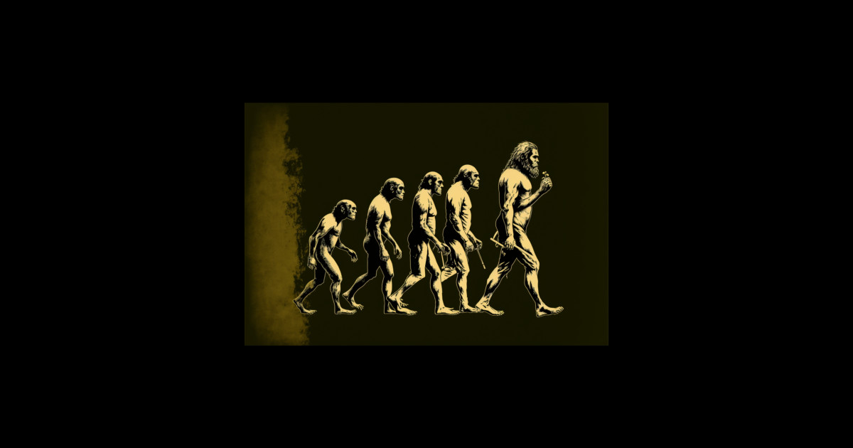 Evolution of Man - Evolution - Sticker | TeePublic