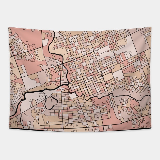London Map Pattern in Soft Pink Pastels - London Map - Tapestry | TeePublic