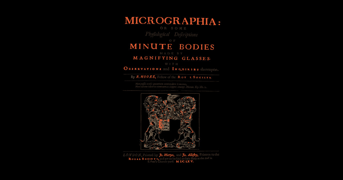 Micrographia - 17th Century Vintage Book Cover - Authentic Collectable ...