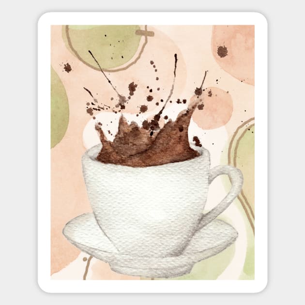 Vintage Espresso Cup - Coffee Artwork - Sticker | TeePublic